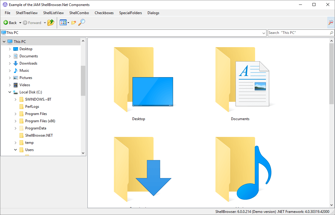 ShellBrowser .NET Sample Projects | JAM Software