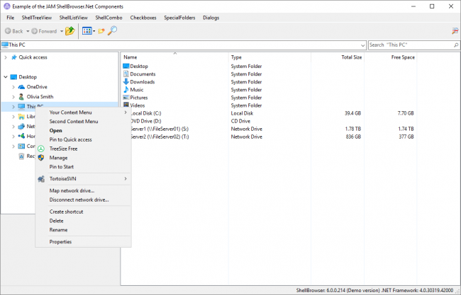 ShellBrowser .NET Components | JAM Software